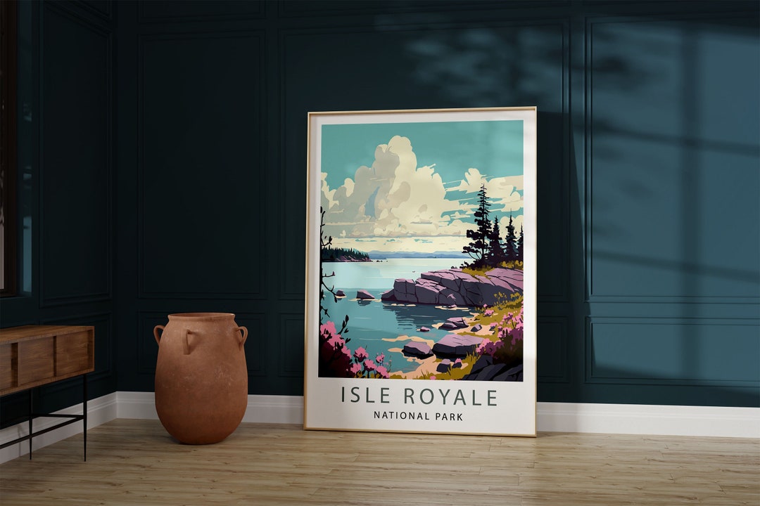 ISLE ROYALE National Park Poster Printable Instant Download Isle Royale ...