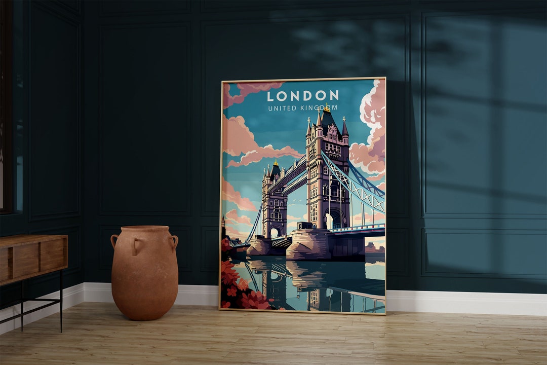 LONDON Tower Bridge Poster Wall Art Print | UK Wall Art | Travel Poster ...