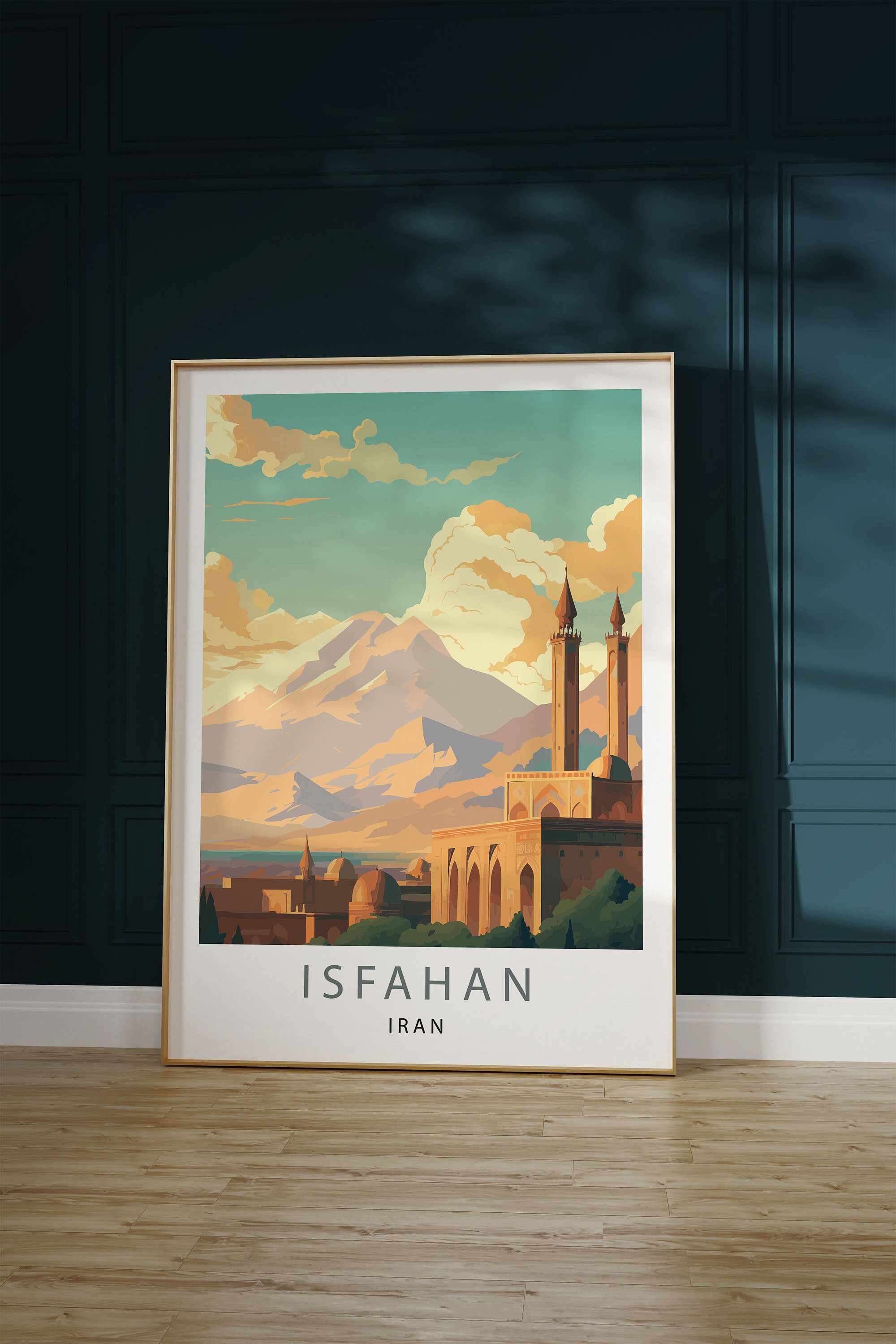 Isfahan Print Iran Reise Print Isfahan Wand Dekor Iran - Etsy.de