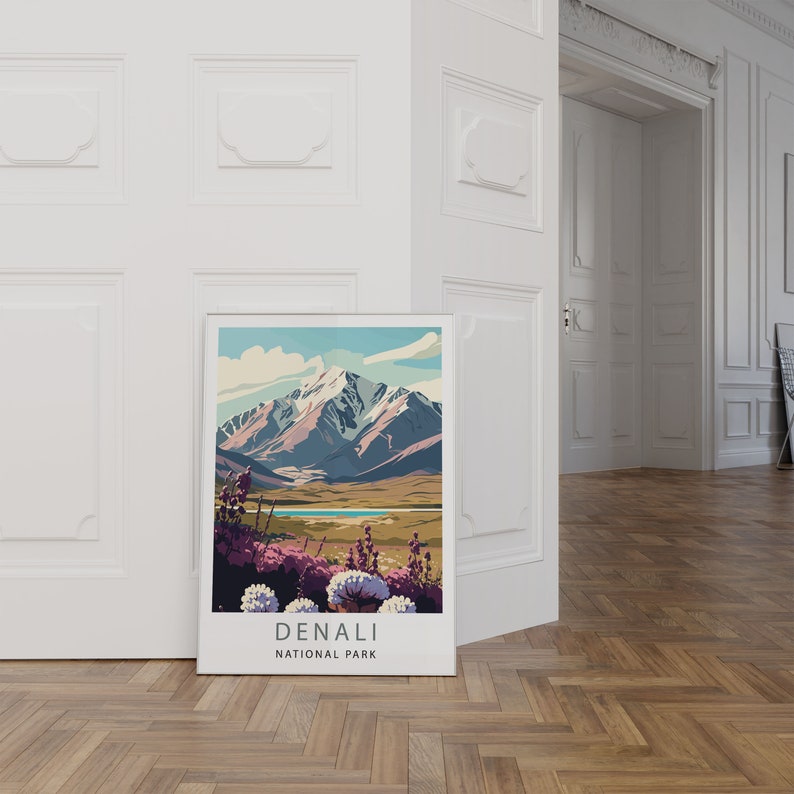 Denali National Park Poster, Minimalist Travel Art (digital Download ...