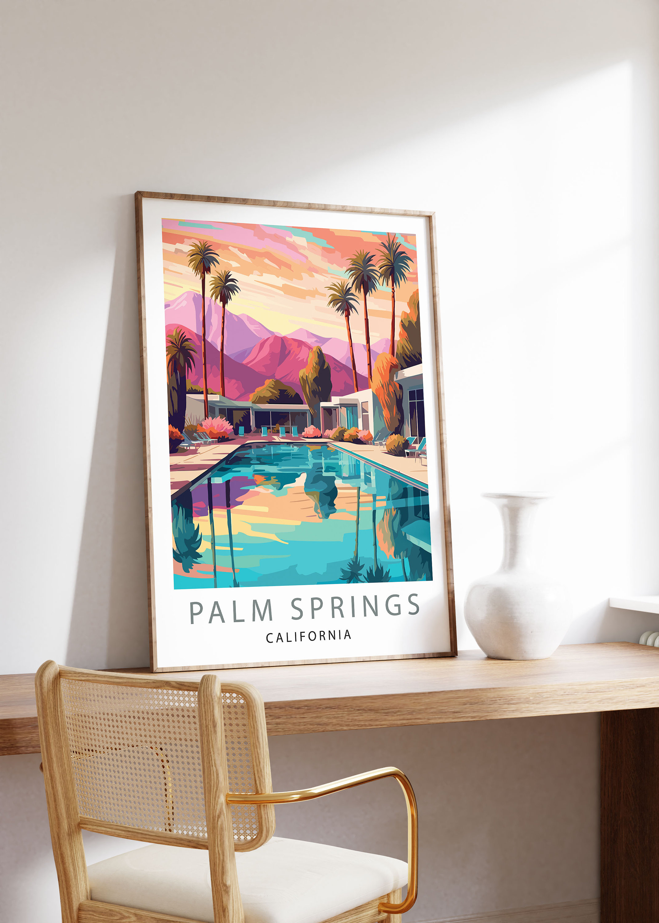 Palm Springs Print Palm Springs Poster Palm Springs Wall Art Palm ...