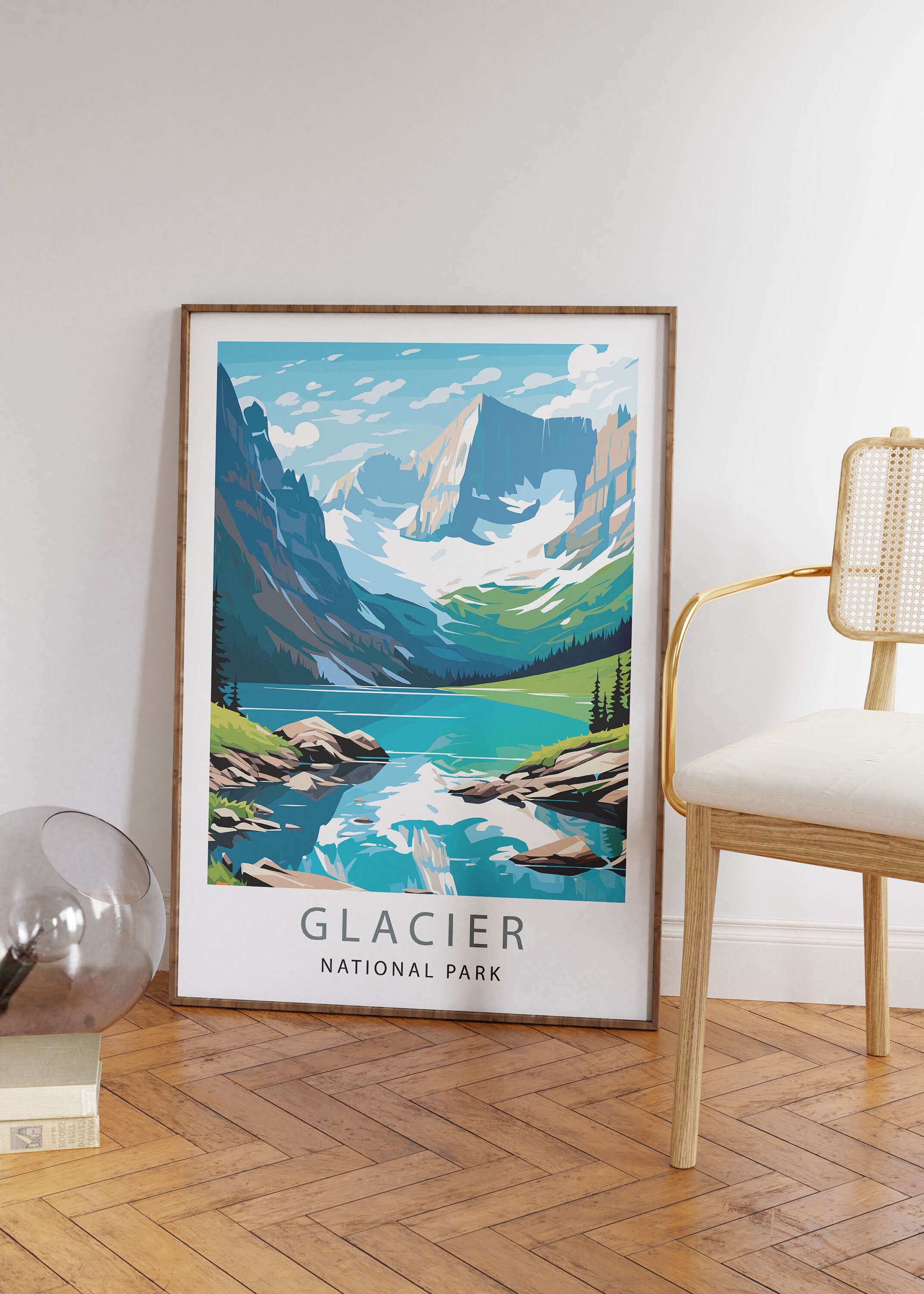 Glacier Print, Glacier National Park Poster, Printable Instant Download ...