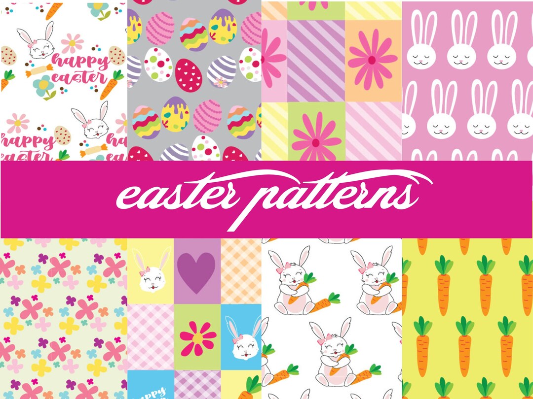 Easter Digital Paper, Seamless Repeat Printable Pattern, Instant ...