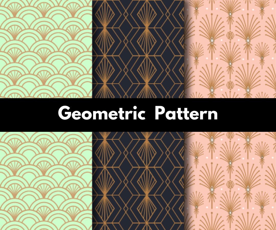 Geometric Digital Paper Patterns" Geometric Scrapbook Paper Colorful ...