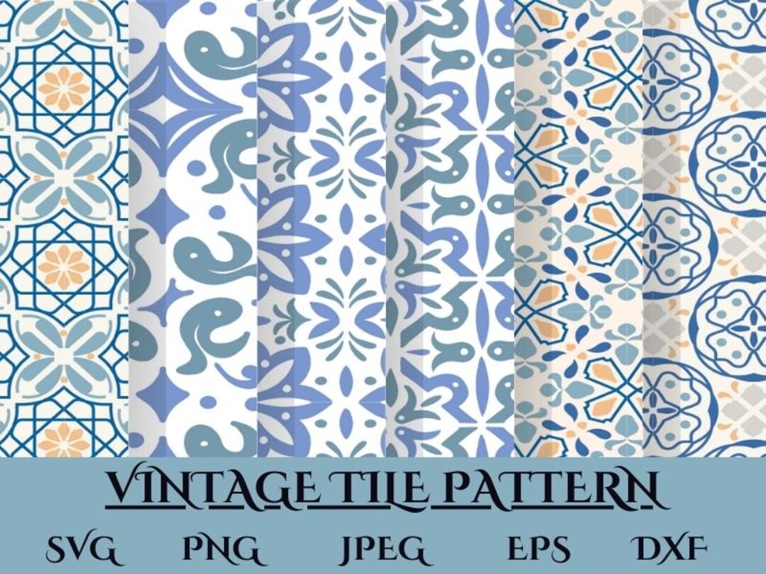 Vintage Tile Pattern Geometric Scrapbook Paper Colorful Geometric ...