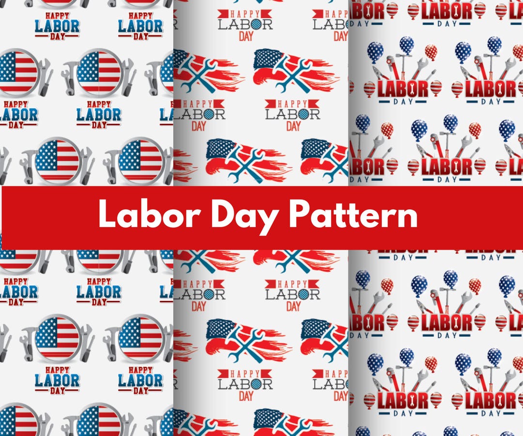 Labor Day Pattern Svg Workers Day Svg American Tools Svg Labor Union ...
