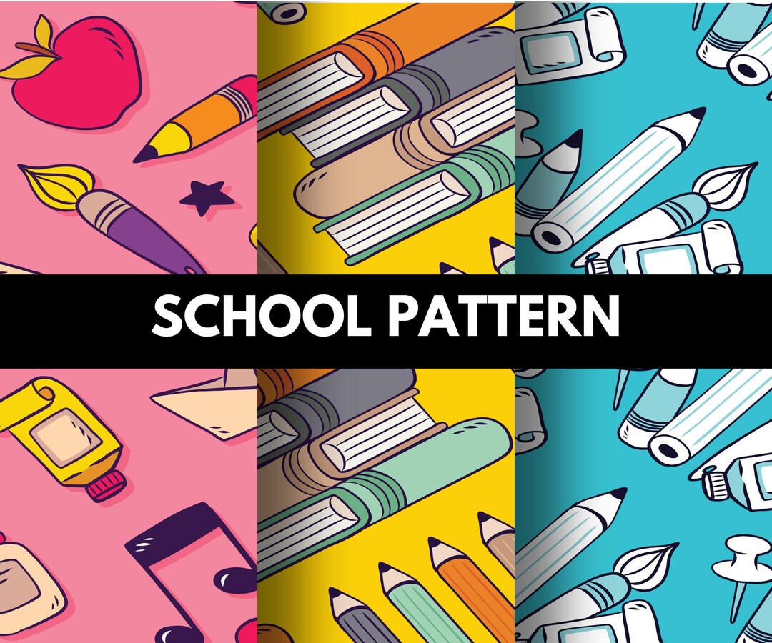 School Digital Papers, Classroom School Supplies Digital Papers ...