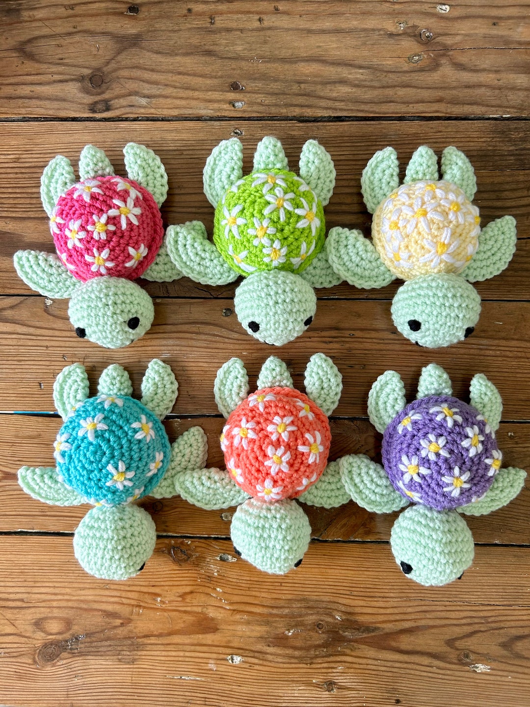 Crochet Daisy Sea Turtles - Etsy