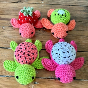 Crochet Fruit Sea Turtles - Etsy