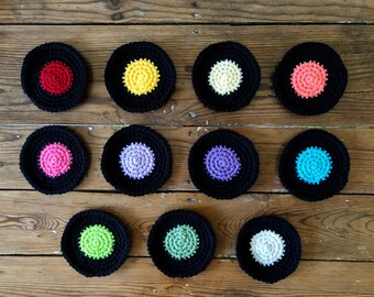 Record Set Crochet Pattern for Record Coasters Easy Crochet Pattern for ...