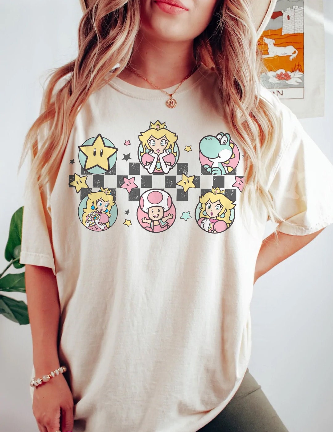 Retro Super Mario Princess Peach Comfort Color Shirt Princess - Etsy