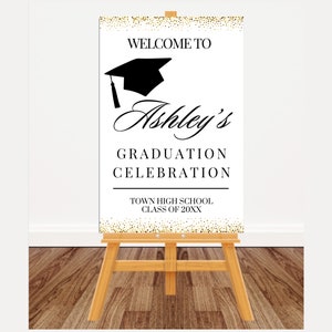 Graduation Welcome Sign Template | Graduation Party Welcome Sign ...