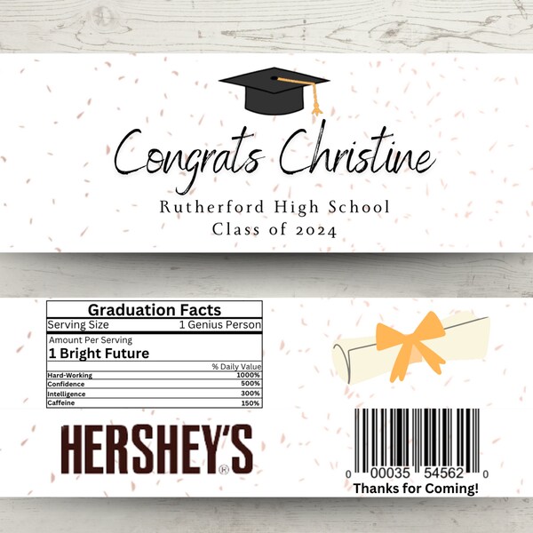 Graduation Candy Labels - Etsy