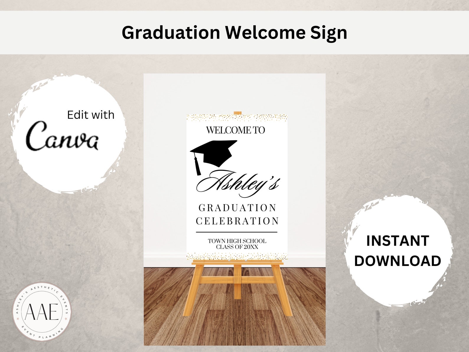 Graduation Welcome Sign Template | Graduation Party Welcome Sign ...