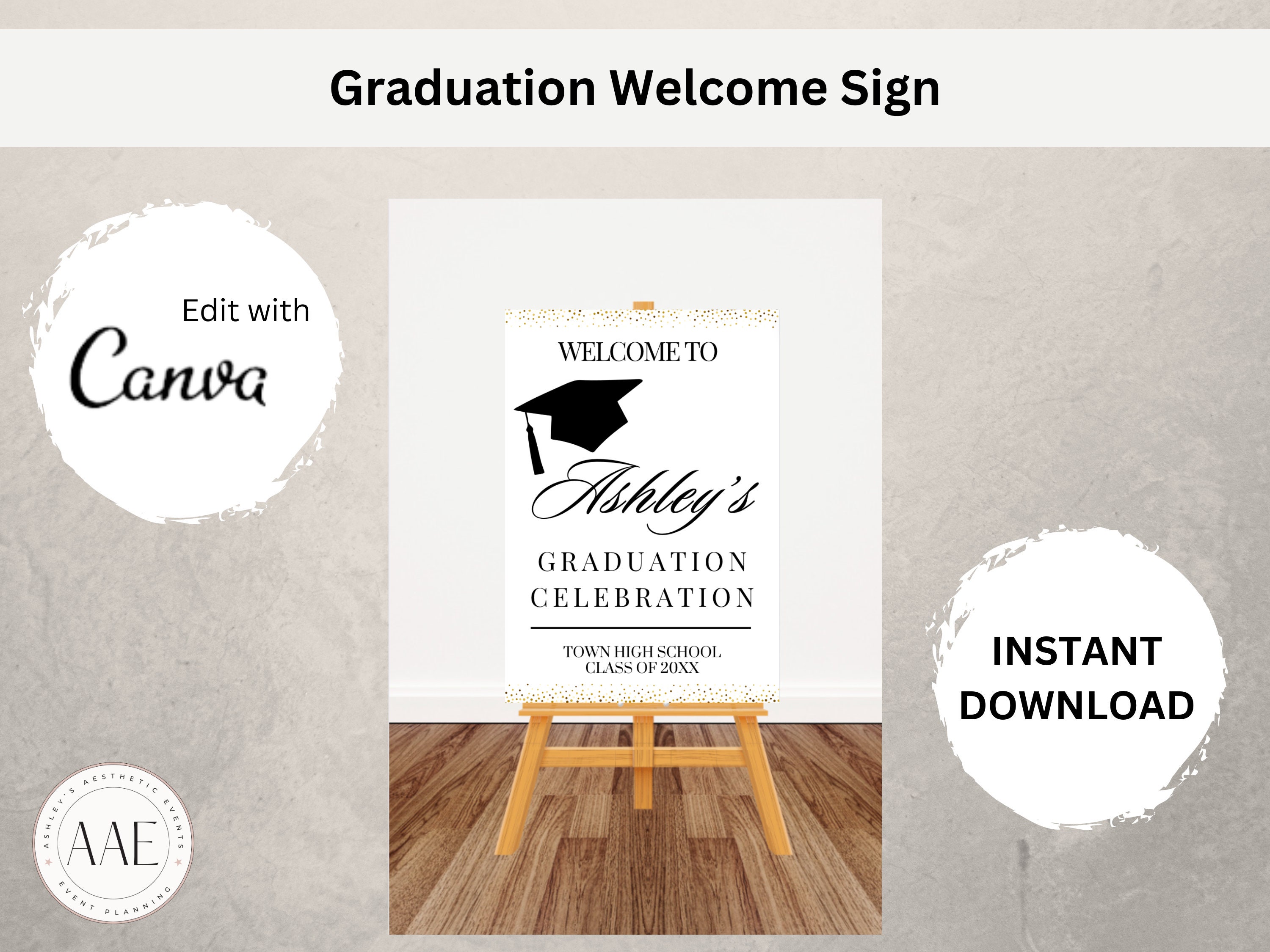 Graduation Welcome Sign Template | Graduation Party Welcome Sign ...