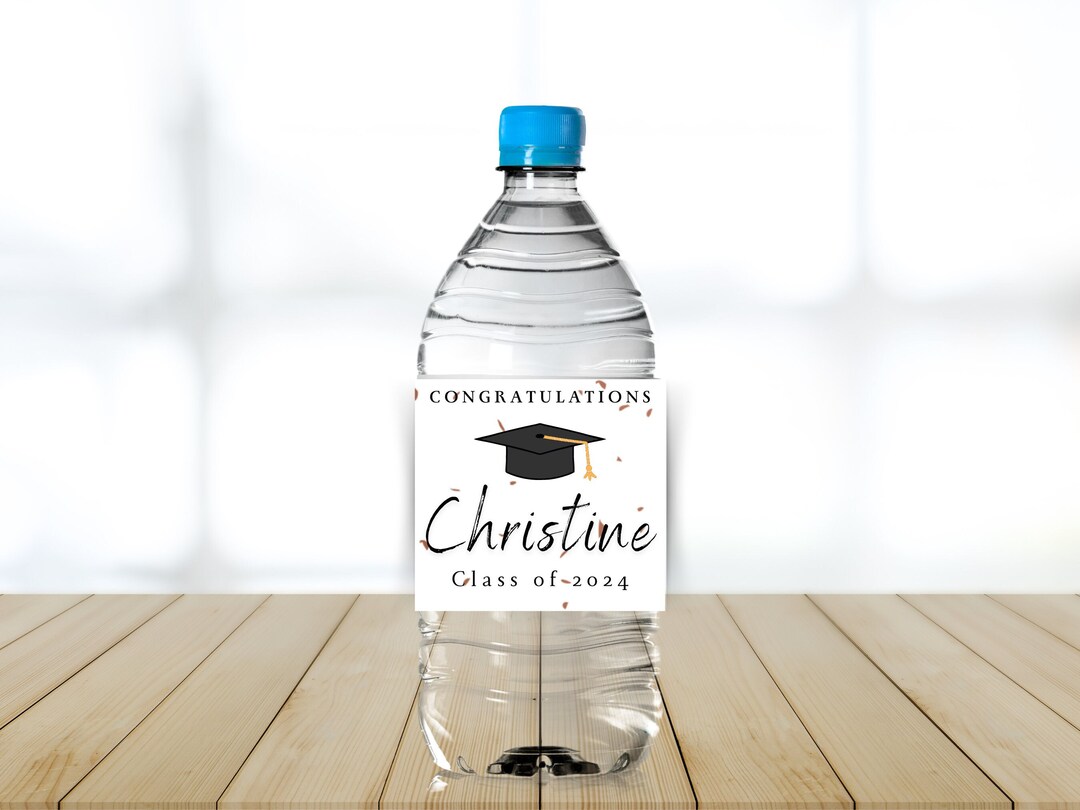 Water Bottle Labels Graduation Template, Graduation Party Water Bottle ...