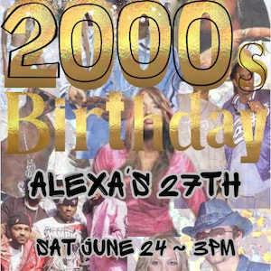 2000s Theme Birthday Invitation | Editable Invitation | Digital ...