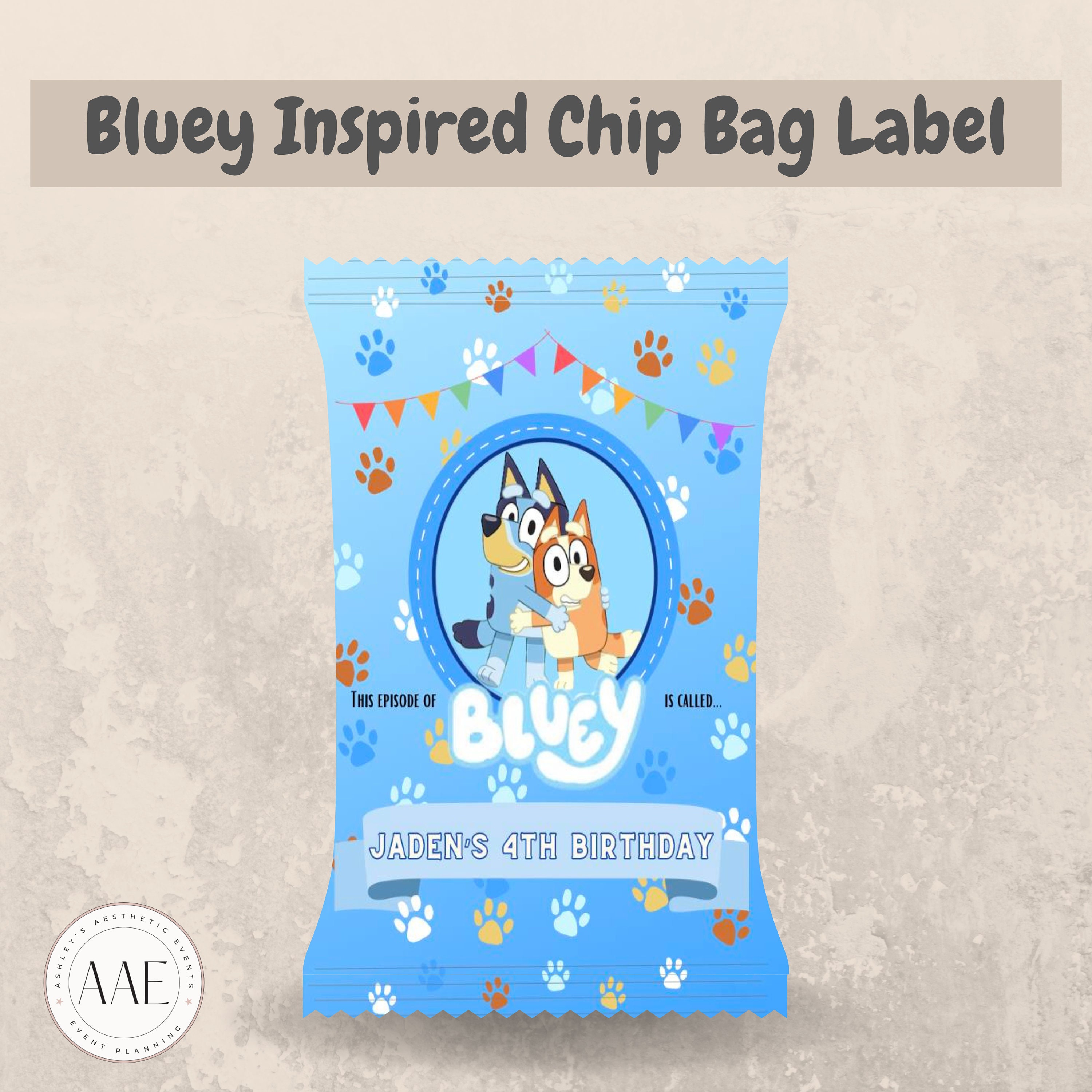 Bluey Inspired Bluey Chip Bag Label Bluey Party Chip Bag - Etsy Finland