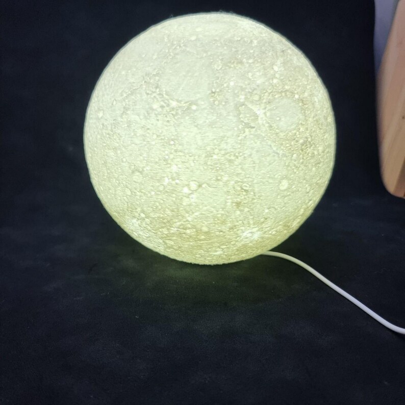 3d-printed Moon Lamp - Etsy