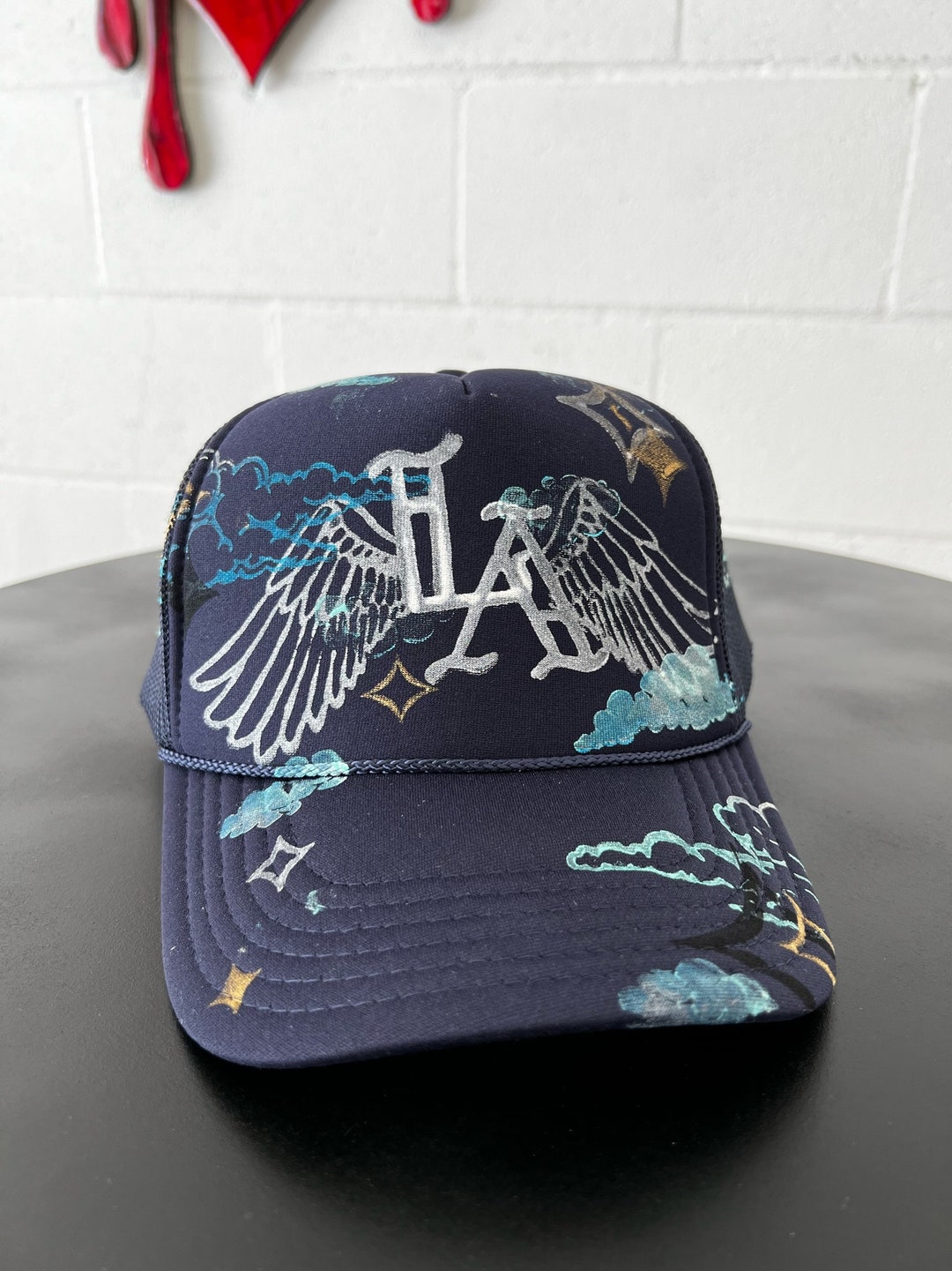 Custom Painted Hats Logo Design Hats Trucker Hats Dad Caps Personalized ...