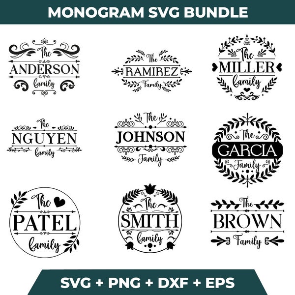 Monogram Svg - Etsy