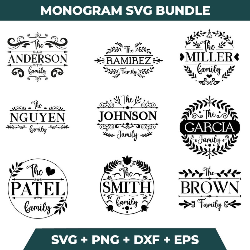 Monogram Svg - Etsy