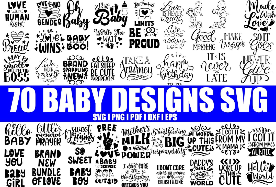 Bébé SVG Bundle, Baby Shower SVG, Bundle SVG nouveau-né, Bundle de ...