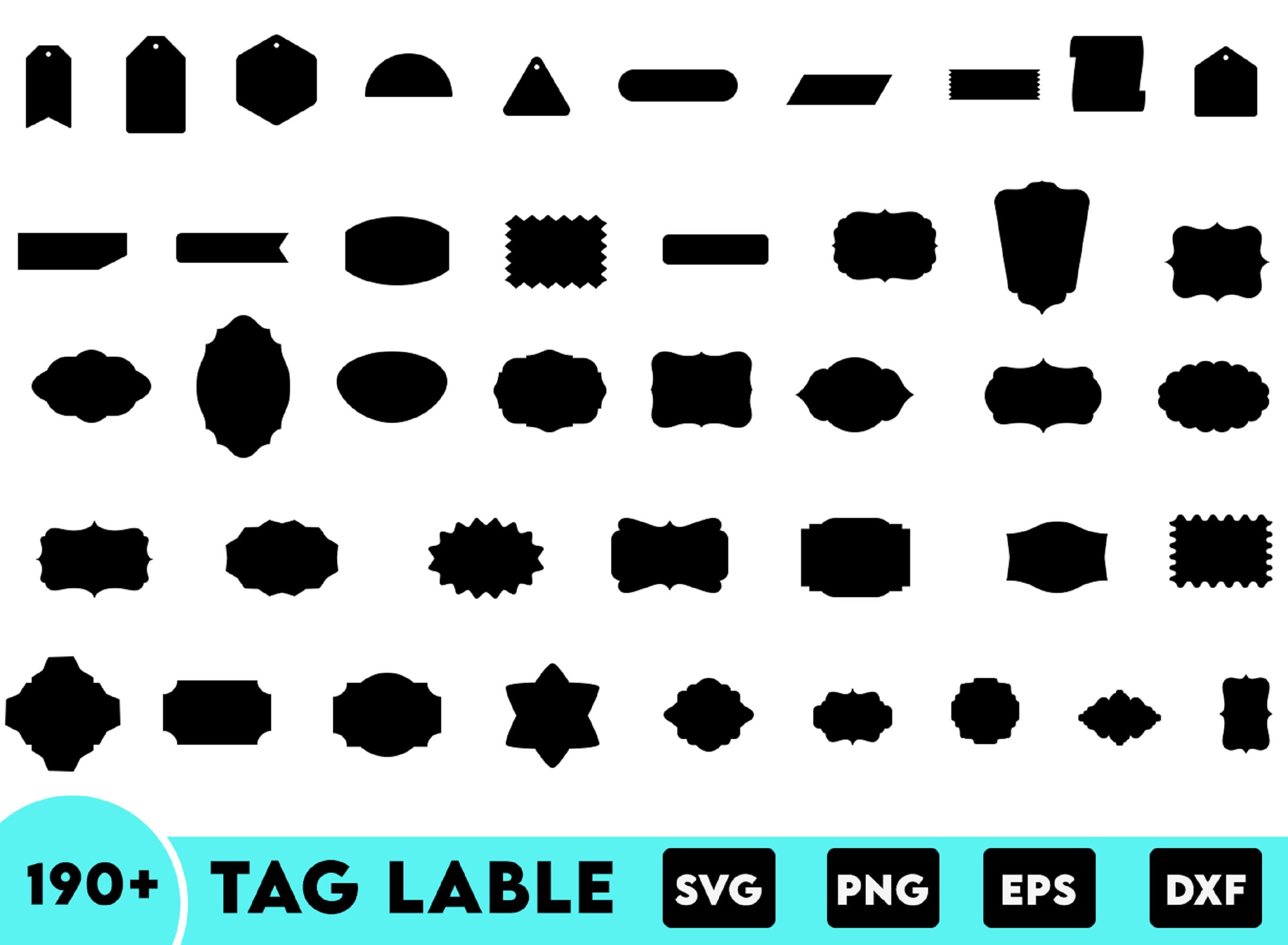 190 Tag Svg Label Svg Banner Svg Shapes Svg Name Tags Shapes - Etsy ...
