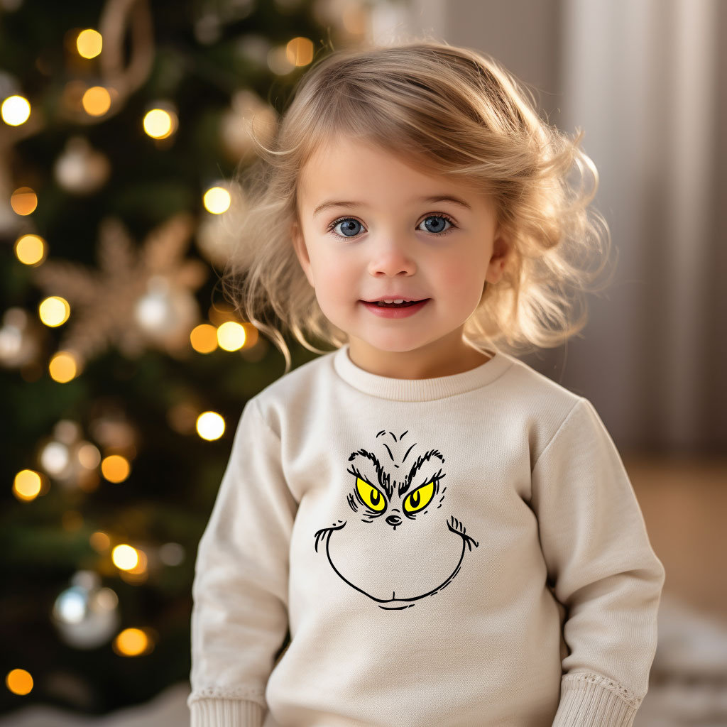 SVG Layered Grinch Grinch Face Yellow Eyes Cute Christmas - Etsy