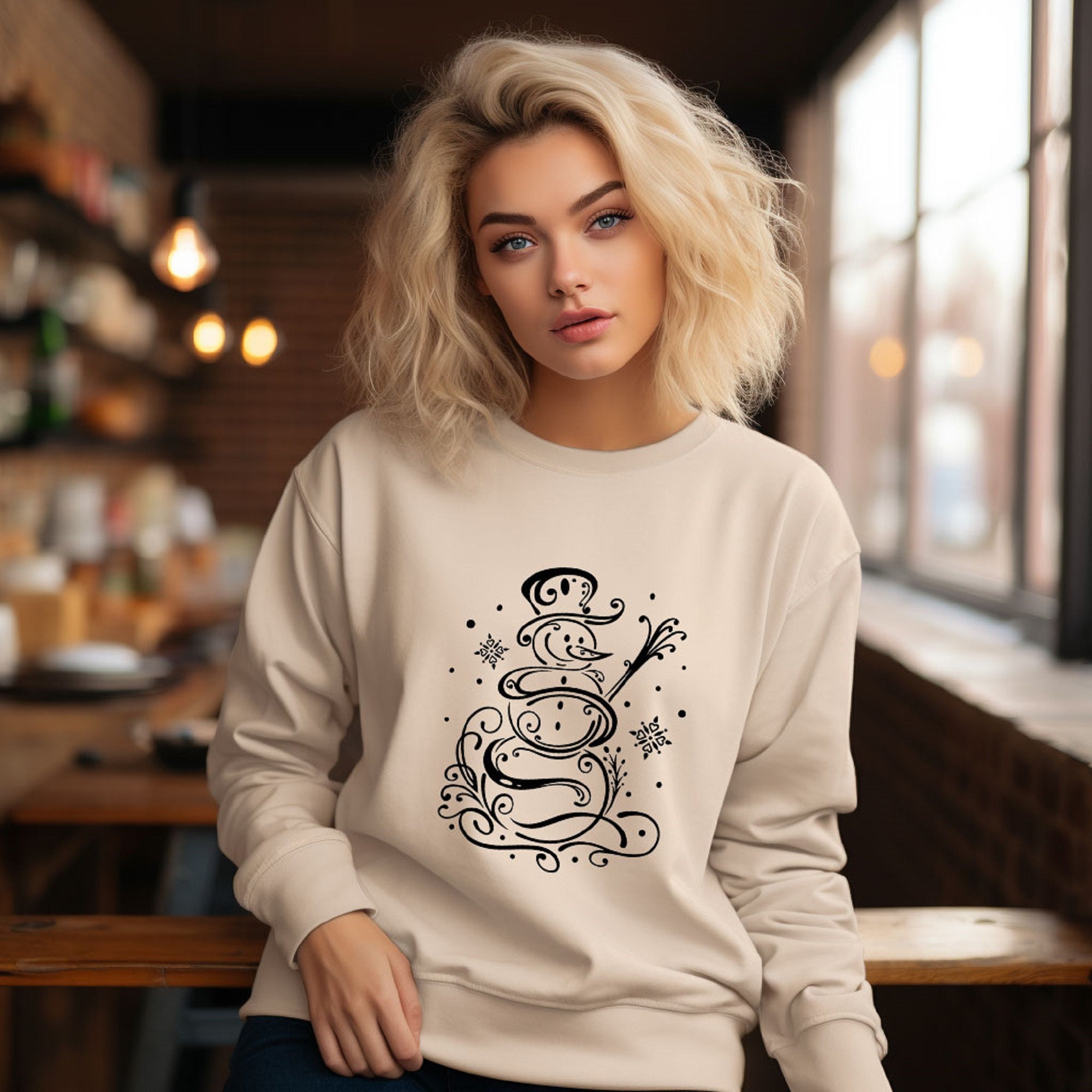 Swirly Snowman Svg Snowman SVG Snowman Flourish SVG Snowman Shirt Svg ...