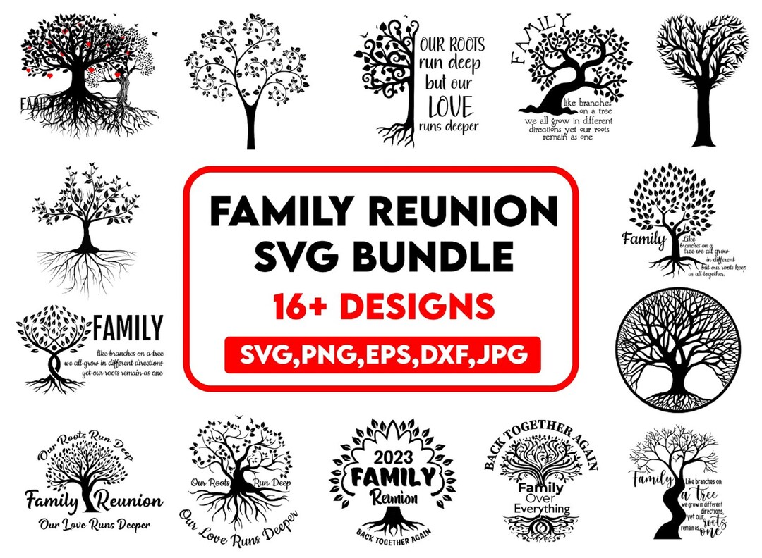 Family Tree 16 Svg Bundle Tree Roots Svg Tree with Roots Svg Our Roots Svg Family Svg Family ...