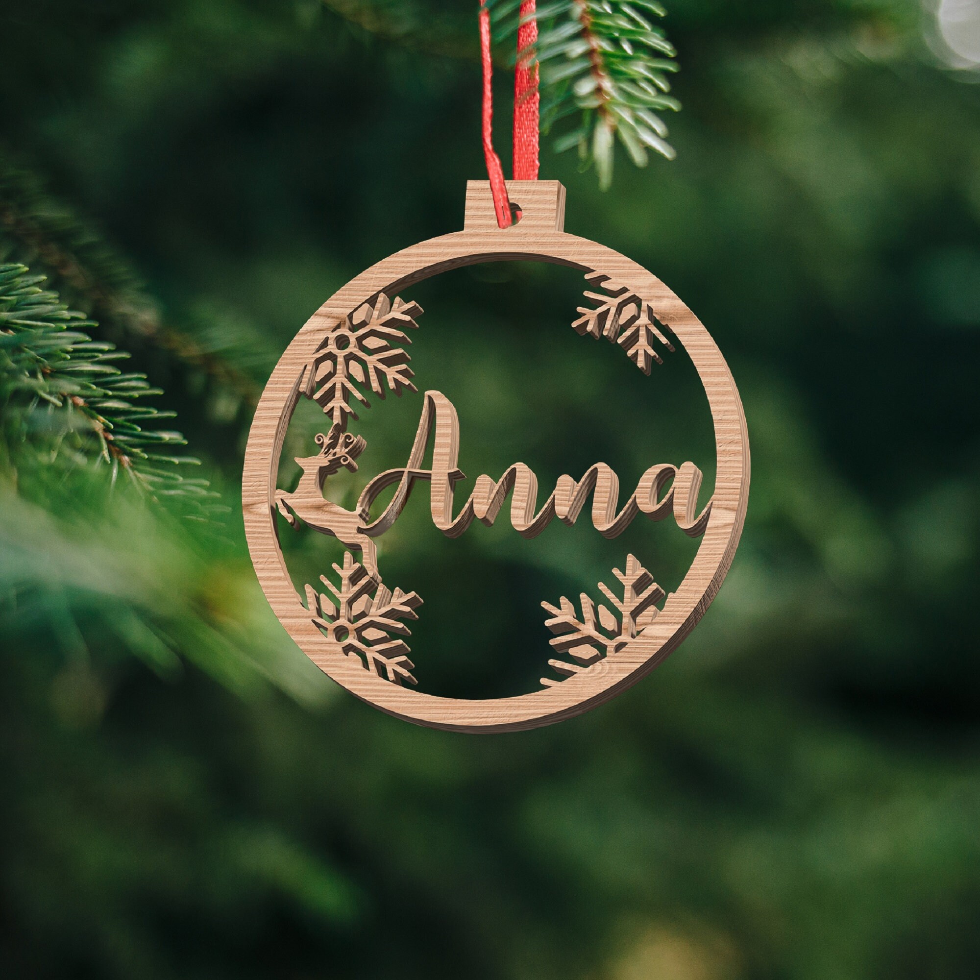 Personalized Hanging Gift Laser Cut SVG Snowflakes Personalized Name ...