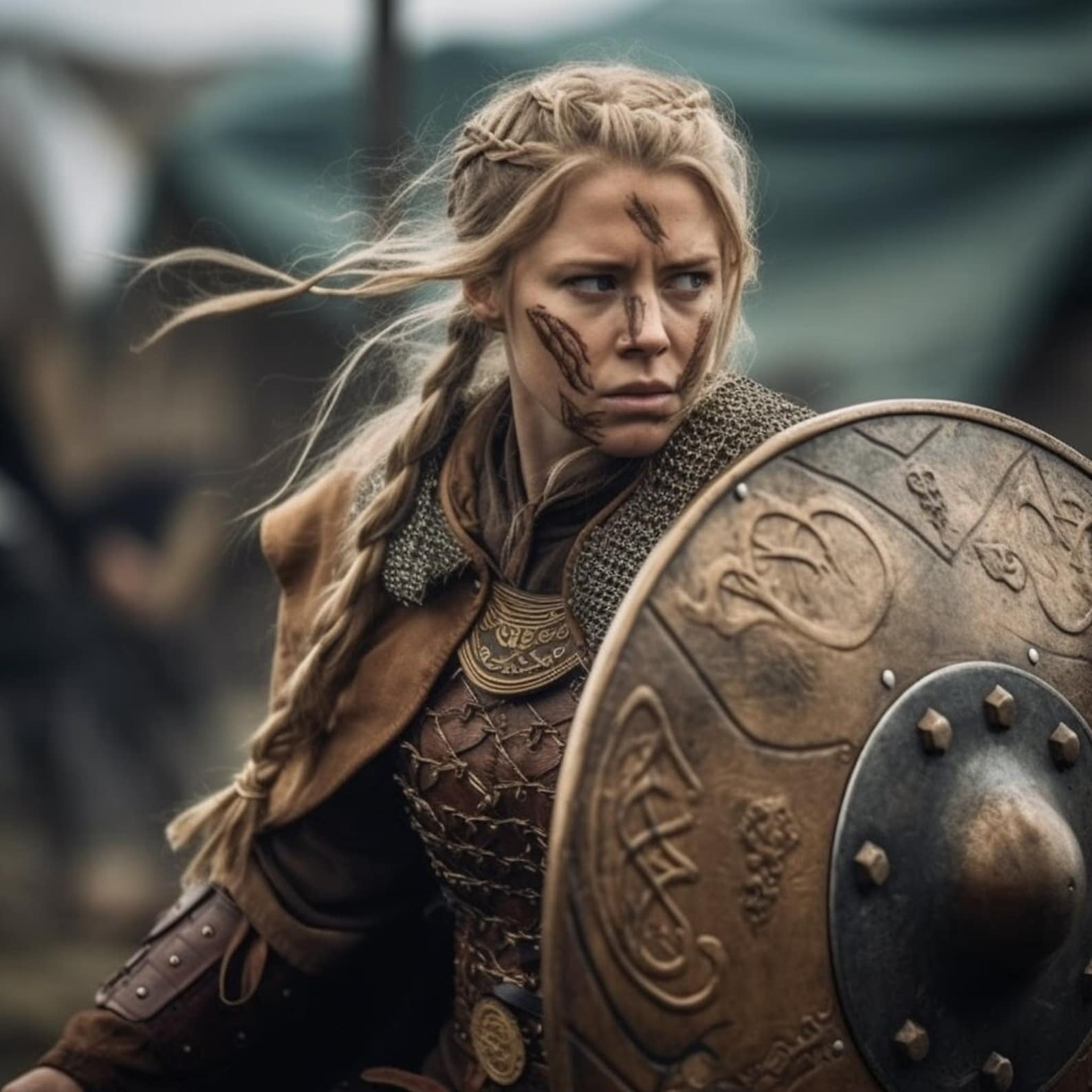 AI Generated Viking Female Warrior - Etsy