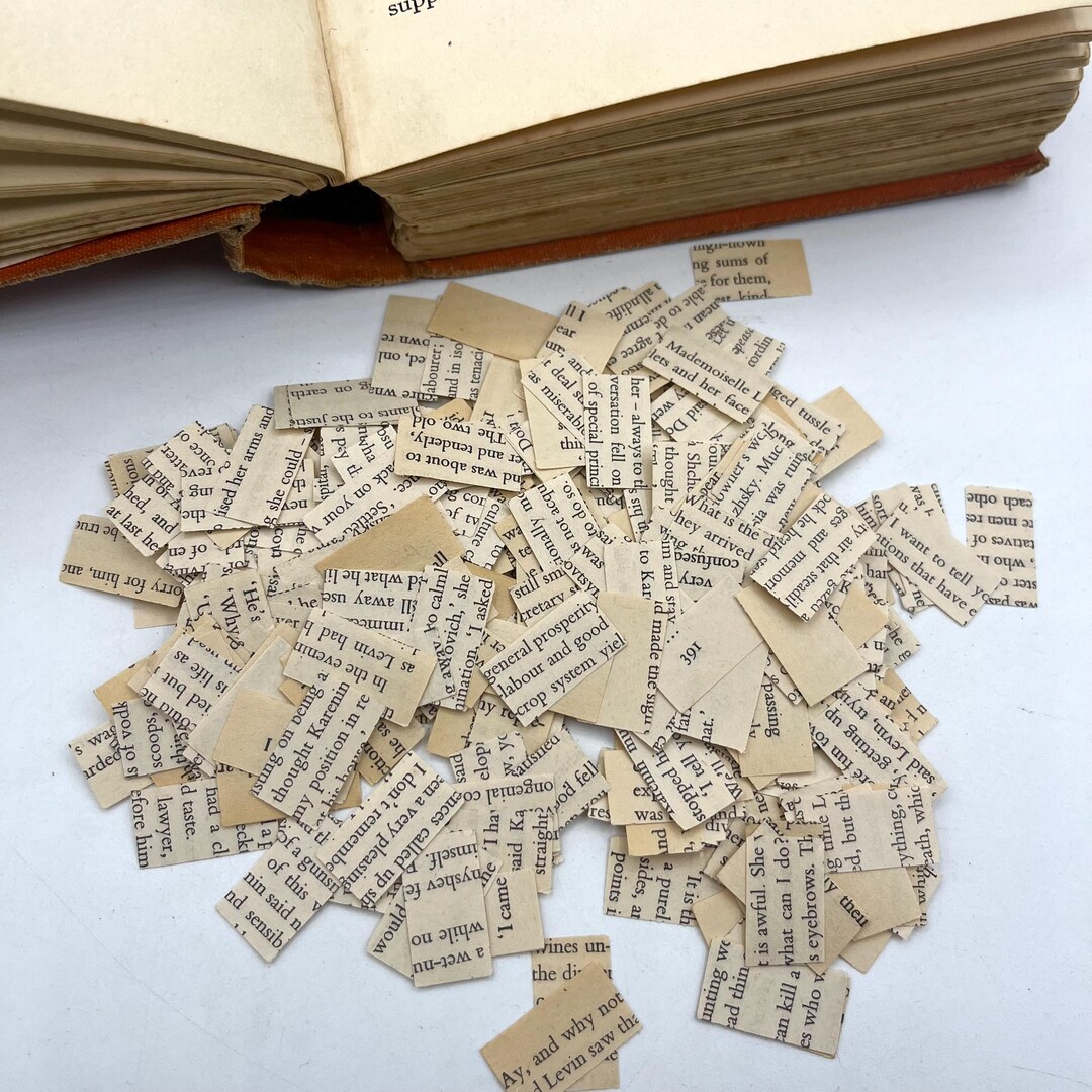 Book Page Confetti 1inch Heart Circle Rectangle Wedding Table Decor ...