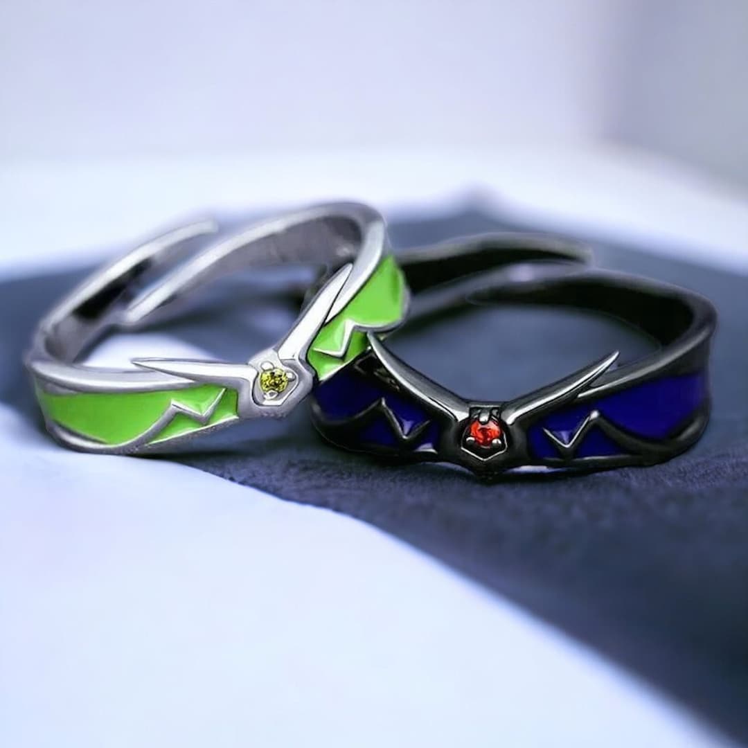 Code Geass Ring Set - Lelouch & C.C. Adjustable | Unisex Anime Cosplay ...