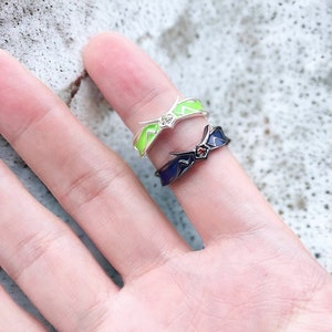 Code Geass Ring Set - Lelouch & C.C. Adjustable | Unisex Anime Cosplay ...