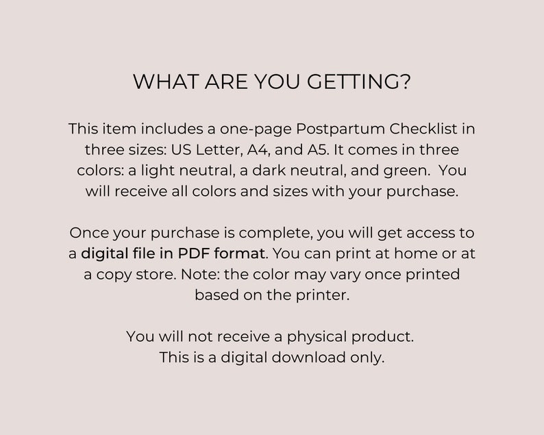 Postpartum Checklist, Postpartum Checklist Printable, Postpartum ...