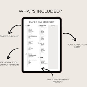 Minimalist Diaper Bag Checklist, Diaper Bag Checklist, Baby Bag ...