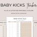 Baby Kick Count Printable, Fetal Movement Counting Template, Baby Kick Tracker, Fetal Movement ...