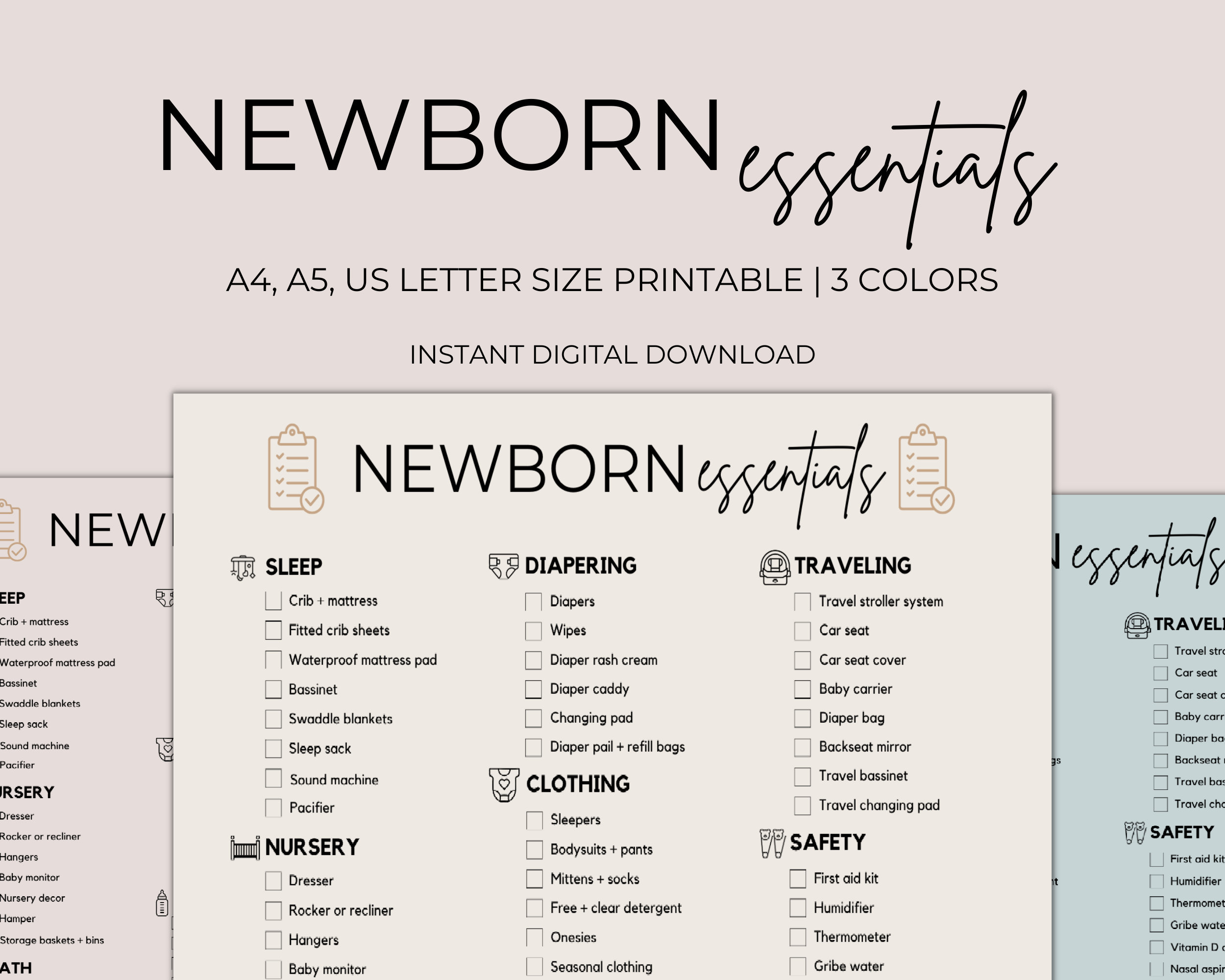 Newborn Essentials Checklist, Baby Essentials, Baby Registry Checklist ...