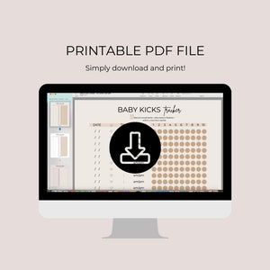 Baby Kicks Tracker, Kick Count Log, Kick Count Chart, Fetal Movement ...