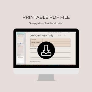 Doctor Appointment Notes, Medical Planner (digital Download) - Etsy