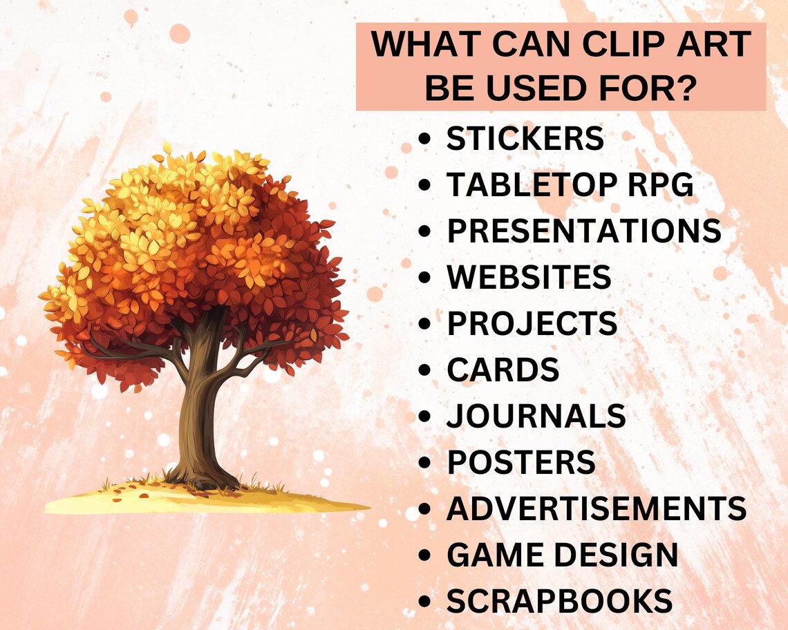Autumn Tree Pack 1 Clipart | 300 DPI Files 10 PNG Digital Download - Etsy