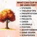 Autumn Tree Pack 1 Clipart | 300 DPI Files 10 PNG Digital Download - Etsy