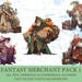 Fantasy Merchant Character Pack Clipart DPI Files 100 Digital Download ...