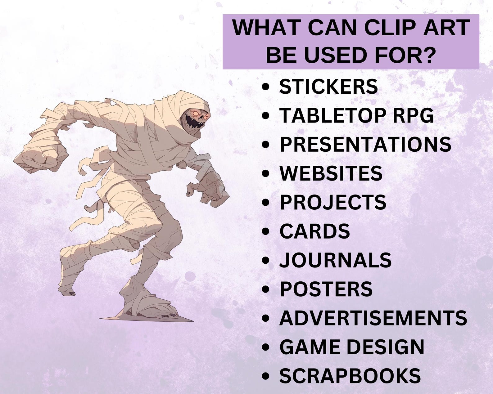 Mummy Variety Pack Clipart | Set of 25 300 DPI Files Digital Download ...