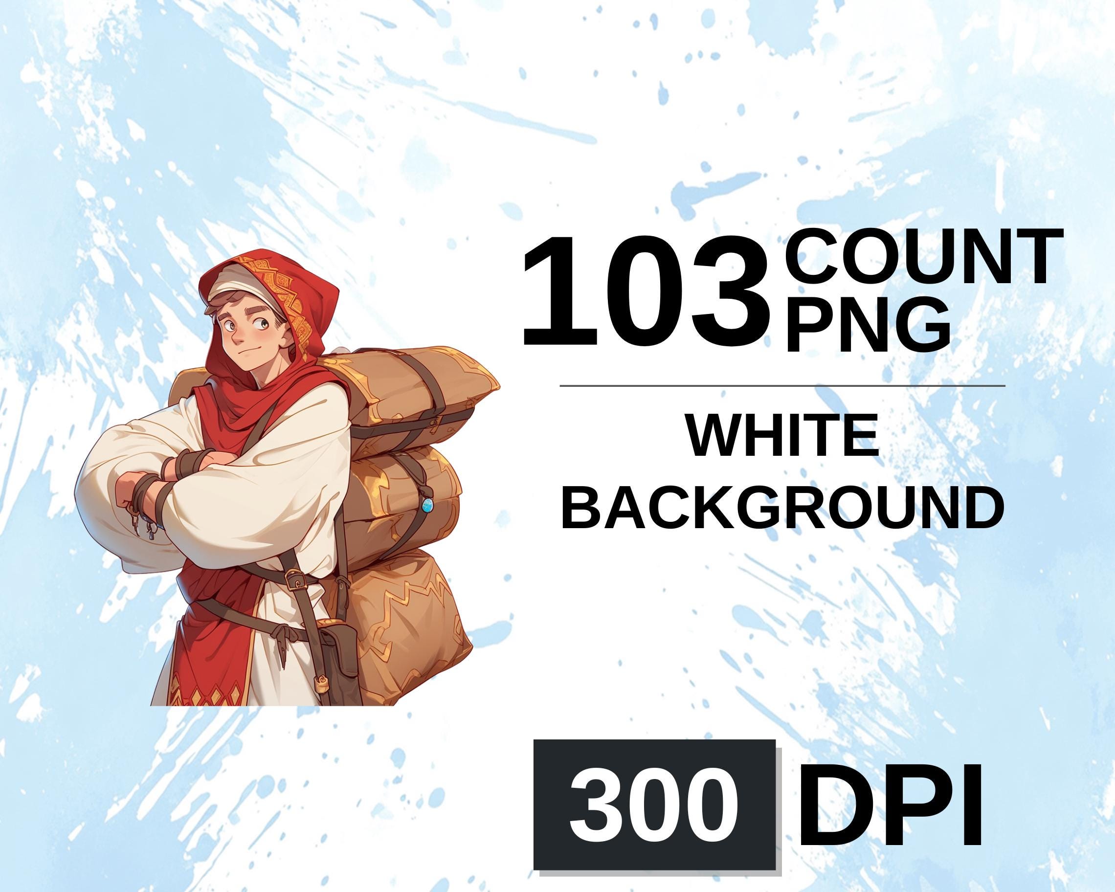 Fantasy Merchant Character Pack Clipart | DPI Files 100+ Digital ...