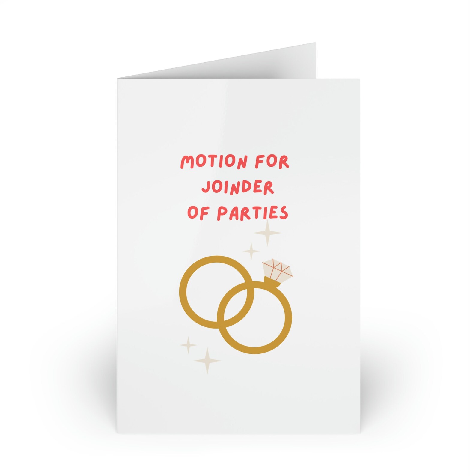 Motion for Joinder of Parties Card | Law Pun Wedding Card | Law Student ...