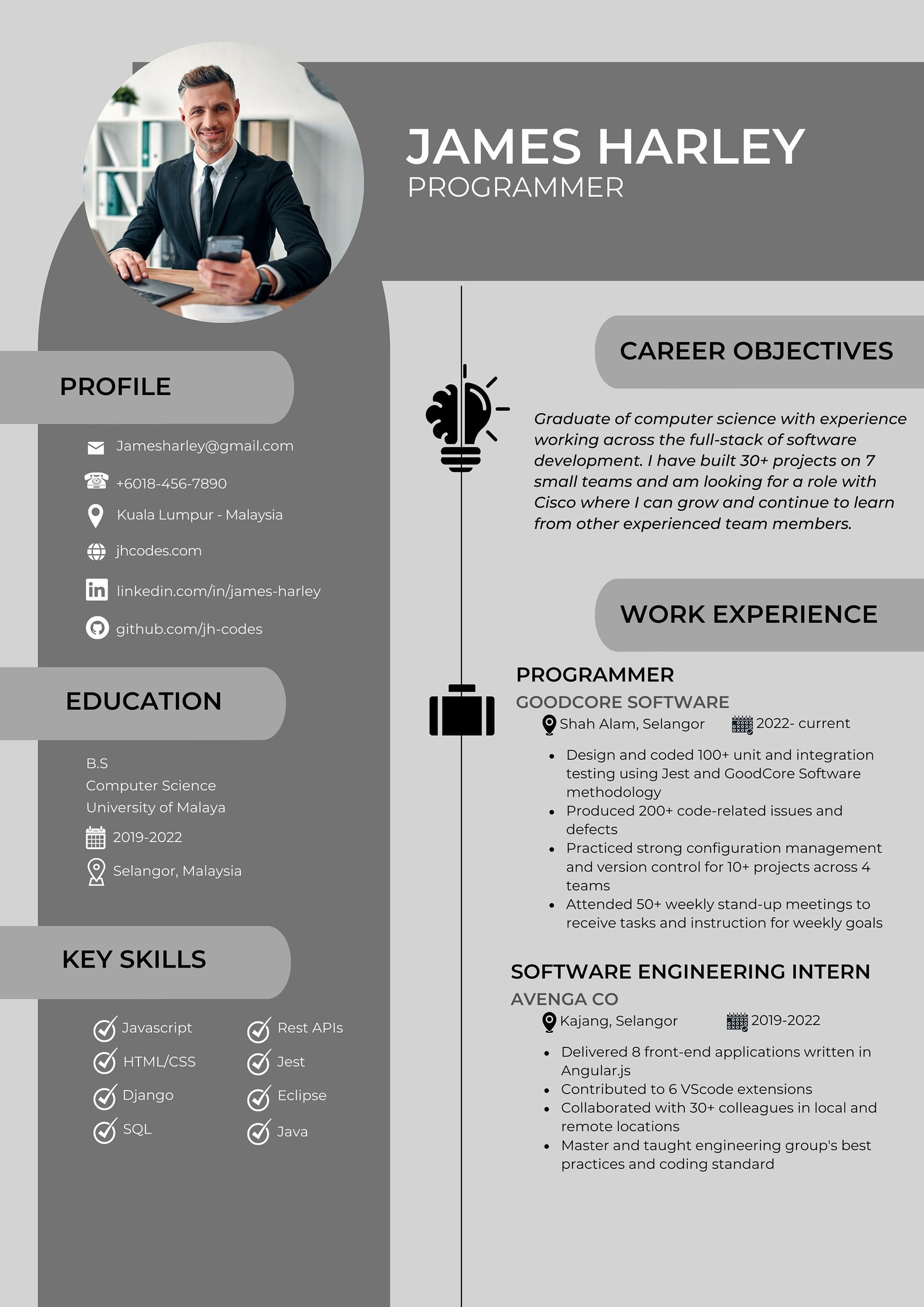 Programmer Resume Templates - Etsy