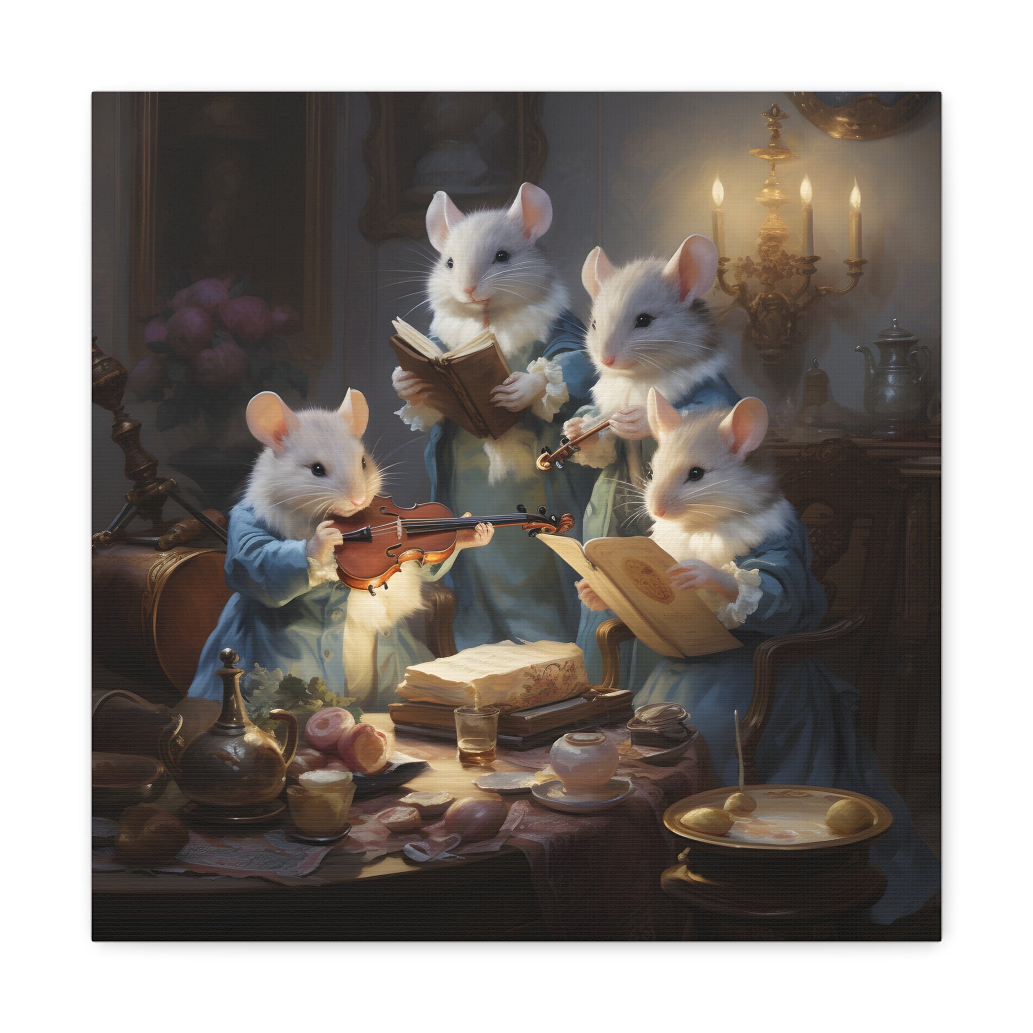 Mozart's Mice Wall Art Musical Mice Wall Print Musicians - Etsy